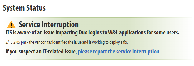 Do you know about System Status updates on the ITS Dashboard? | ITS News